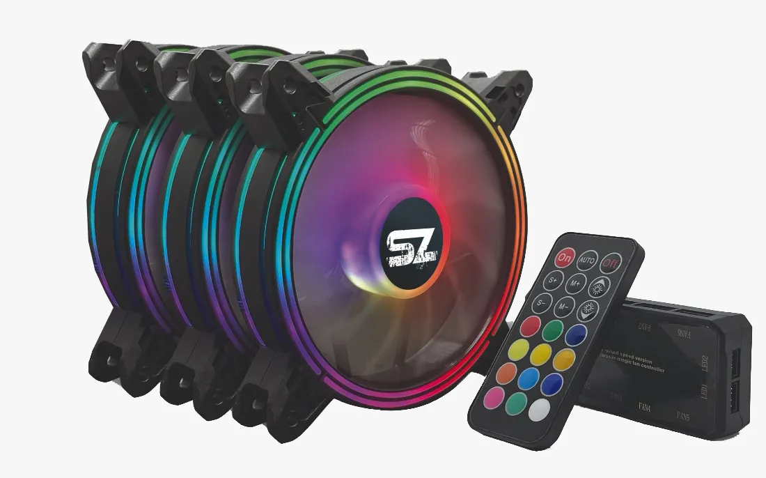 Cooler RGB Kit 3 FANS c/ HUB+Controle Storm-Z BRX - CROI